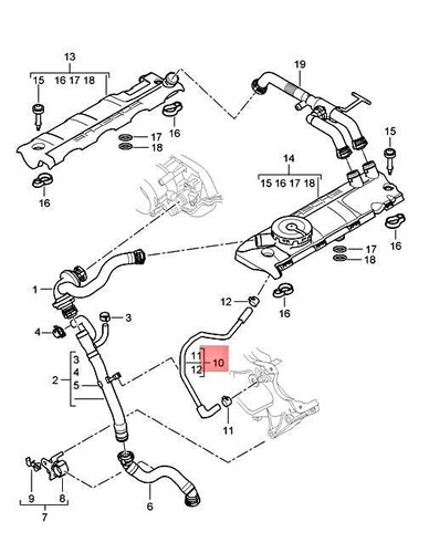 Genuine PORSCHE Breather Line 94810524504 | eBay