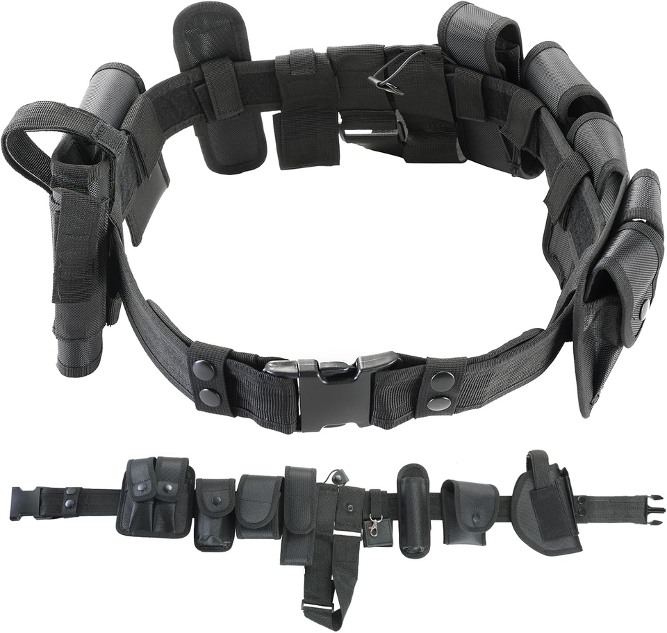 10 in 1 Police Tactical Belt Security Guard Belt Multifunctional ...