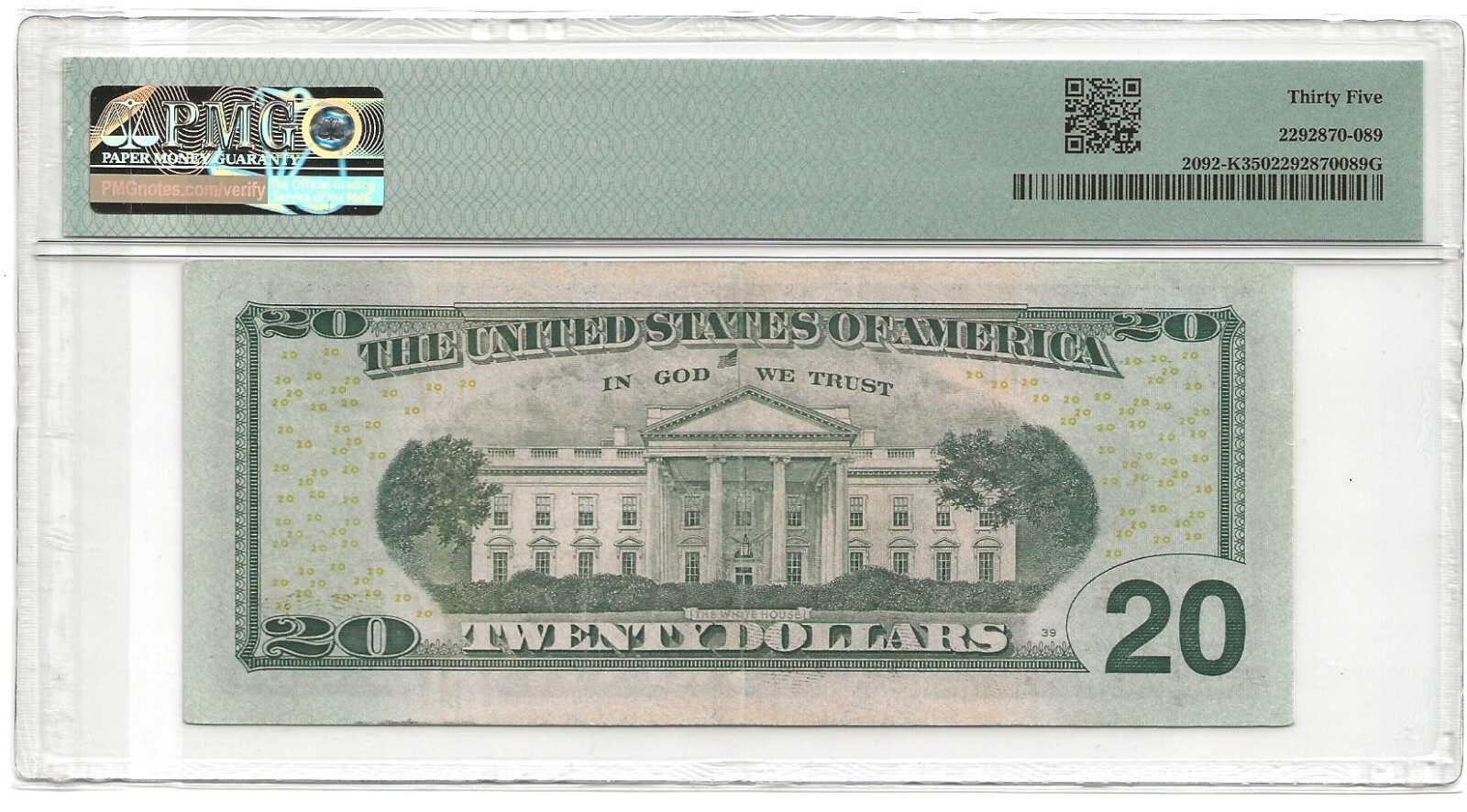 Solid 7's $20 Federal Reserve Note Serial Number 77777777 PMG 35 Rare ...