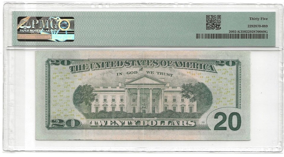 Solid 7's $20 Federal Reserve Note Serial Number 77777777 PMG 35 Rare ...