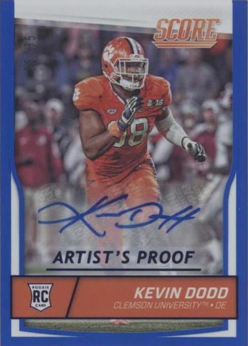 2016 Score - Rookies Kevin Dodd #403 Artist's Proof Signatures /35 (AU ...