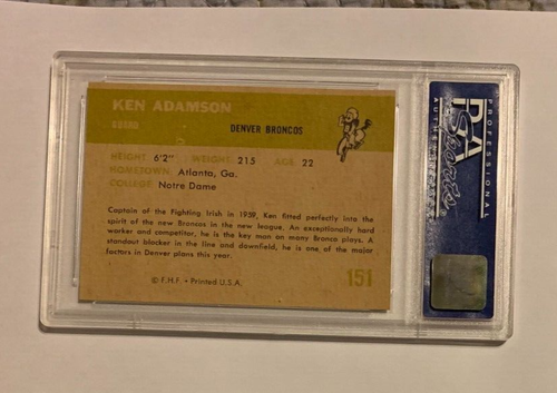 1961 Fleer - Ken Adamson #151 for sale online | eBay