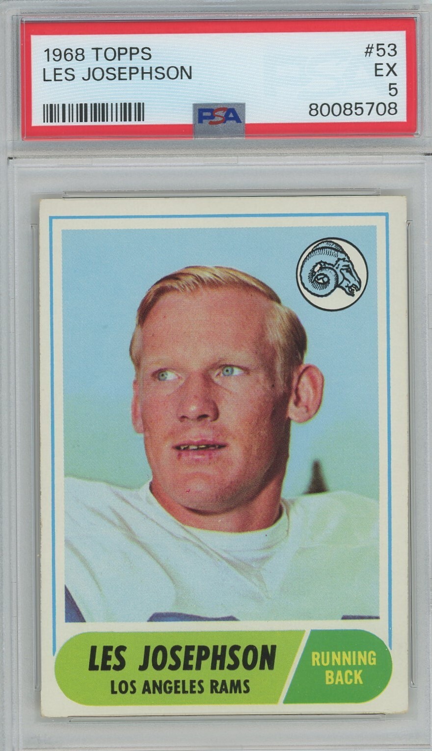 1968 Topps Les Josephson Los Angeles Rams #53 NFL PSA 5 | eBay