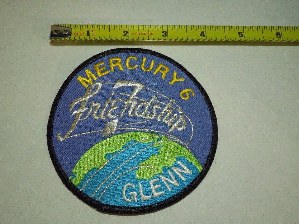 NASA Orbital Space Mission Mercury 6 Friendship 7 John Glenn Iron On ...