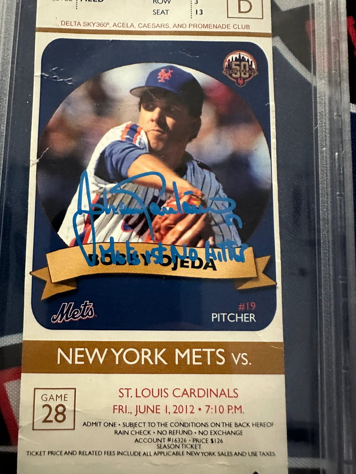 Johan Santana Autographed No Hitter Ticket Stub with Mets 1st No Hitter Inscript | eBay