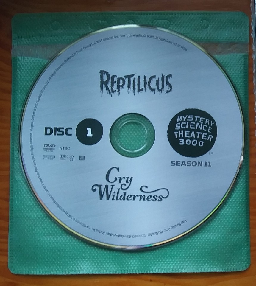 MST3K season 11 double feature Reptilicus & Cry Wilderness rare dvd ...