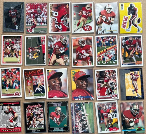 LOT OF 50 DIFFERENT JERRY RICE TRADING CARDS SAN FRANCISCO 49'ERS | eBay