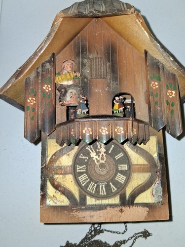 Vintage Cuckoo Clock Two toned Roof-Needs Repair- Sold As Is | eBay