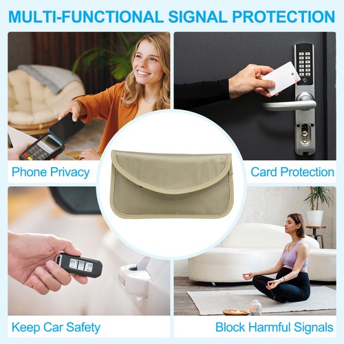 Faraday Bags, 6.5" Signal Blocking Pouch Wallet for Car Keys, Khaki | eBay