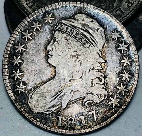 1817 Capped Bust Half Dollar 50C 90% Silver Ungraded Choice US Coin ...