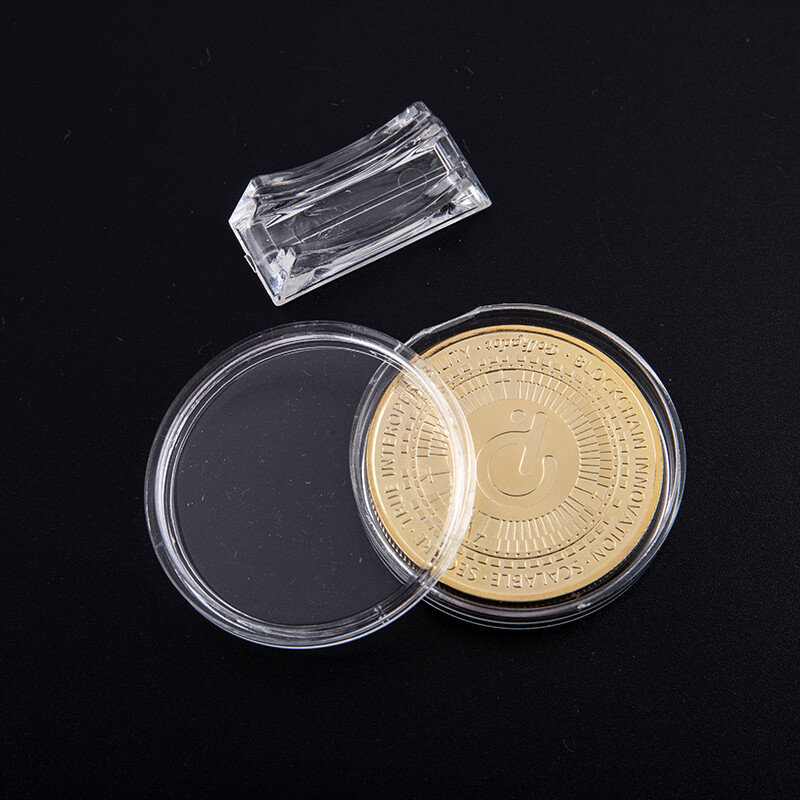 4cm Acrylic Coin Display Case Transparent Box Commemorative Medal ...