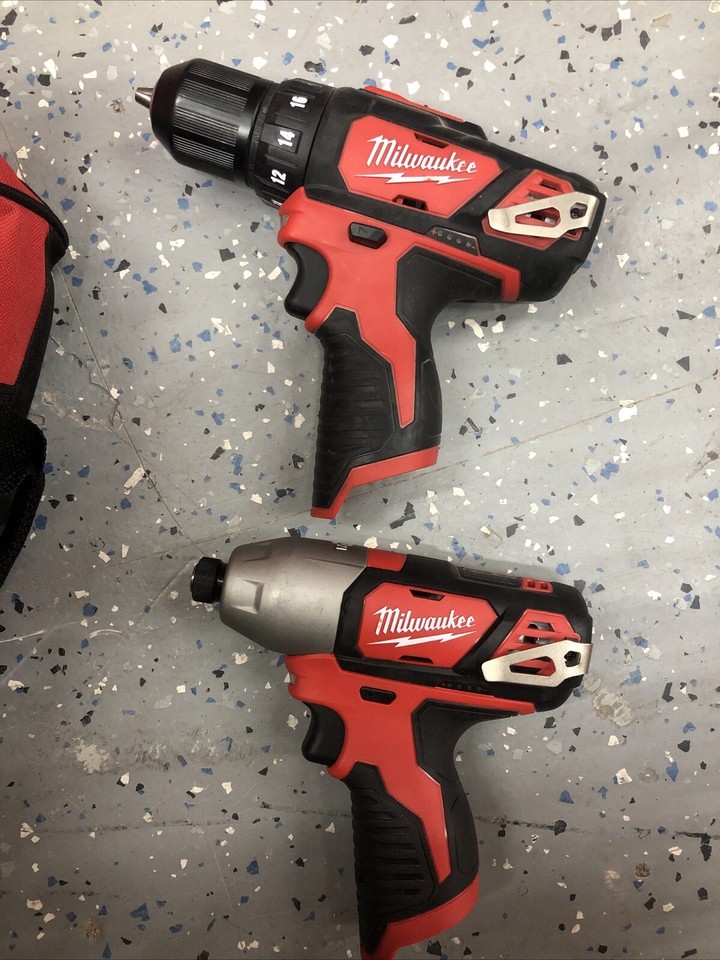 Milwaukee 2494-22 M12 12V Cordless Drill Driver/Impact Driver 2-Tool ...