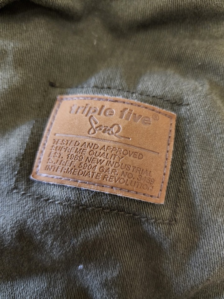 RARE! Vintage Triple Five Soul T5S Puffer Jacket Mens M Flannel Lined ...