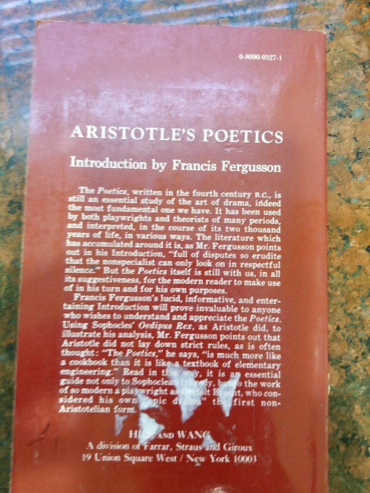 Aristotle's Poetics Aristotle Francis Furgusson Introduction Book ...