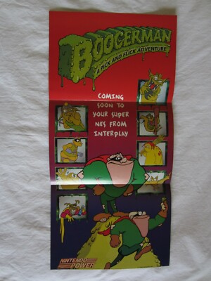 Boogerman (SNES) Super Nintendo Power Poster 1995 Interplay Booger Man ...