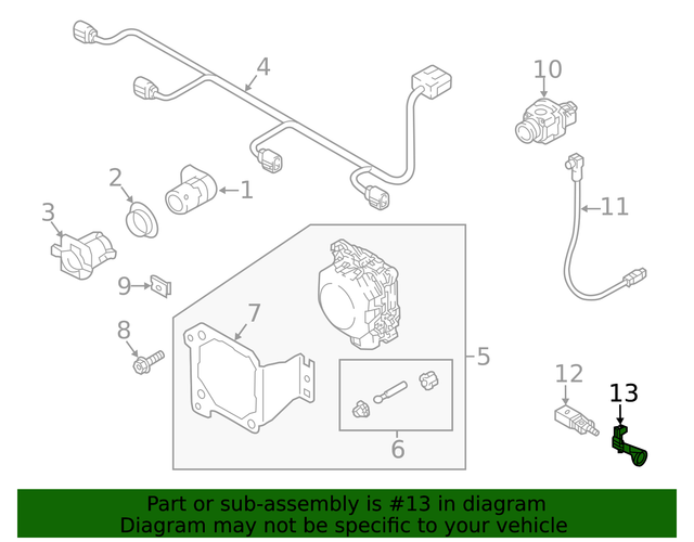 Audi OEM 17-18 A4 Front Bumper-temperature Sensor Bracket 8W0820536 for ...