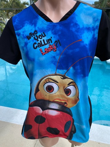 Scrubs Scrub Top Pixar A Bugs Life Ladybug Black Womens L Large | eBay