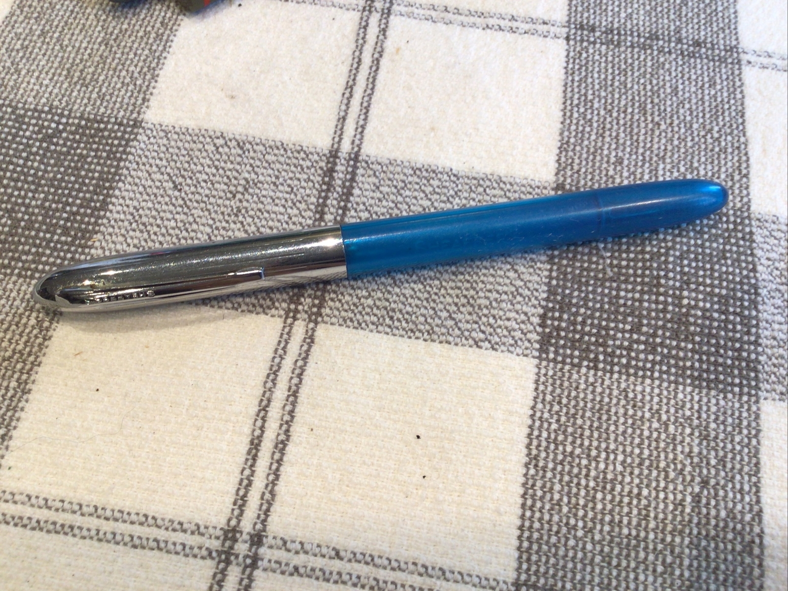 Vintage Sheaffer Dokumental 304 Skrip Ballpoint Pen Transparent Blue ...