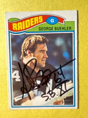 SIGNED GEORGE BUEHLER 1977 TOPPS FOOTBALL CARD AUTOGRAPHED - RAIDERS | eBay