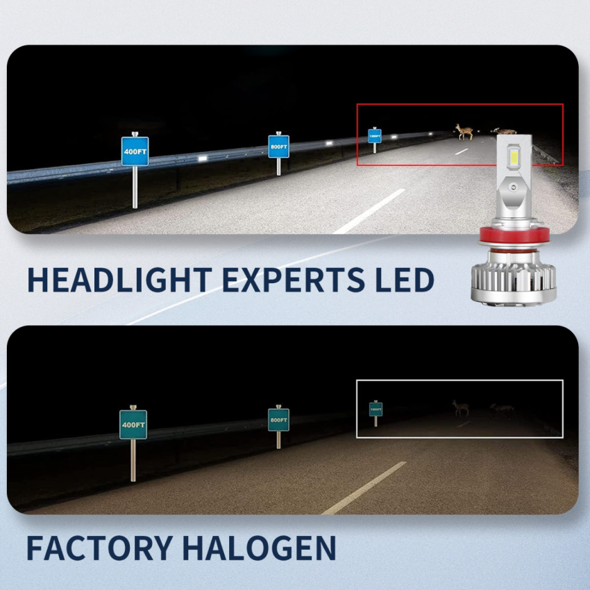 2014 Chevrolet Camaro Base wo/HID H/L H11 Low Beam LED Headlight Bulbs ...