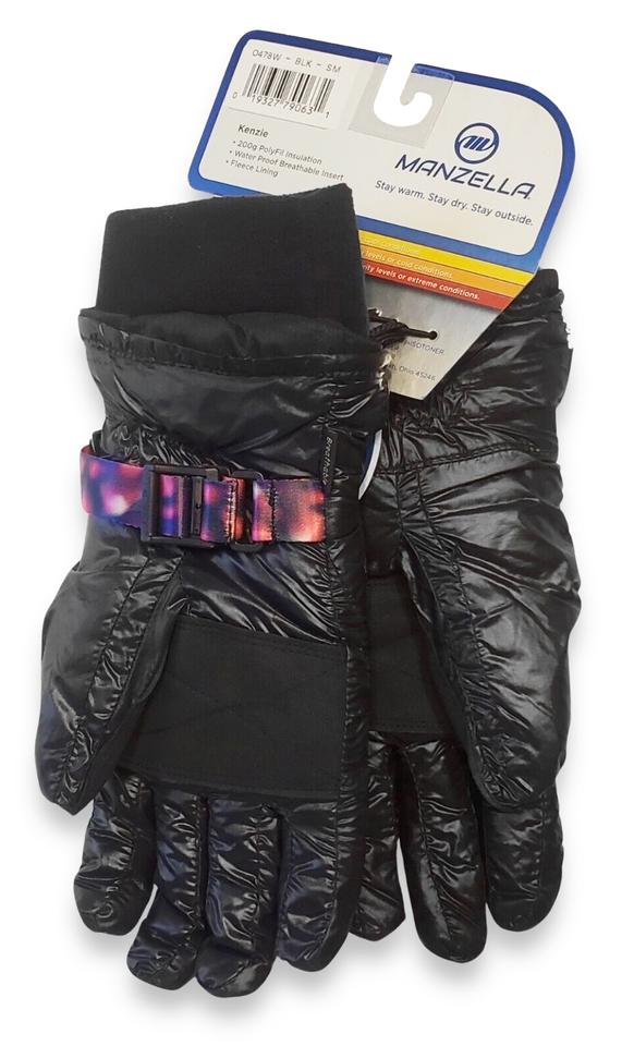 Manzella Kenzie Gloves - Womens Size Medium - Black / Multi - #44410-B3 ...