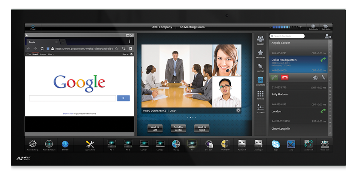 AMX 20.3” Modero X Series G5 Panoramic Portrait Wall Mount Touch Panel ...