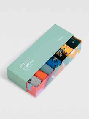 THOUGHT BAMBOO MENS' GIFT BOX PACK 7 SOCKS~SBM7105 JORGE BIKE BNIB ...