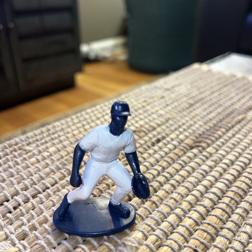 Baseball Guy Figure Outfielders Blue White #14 2.75" Tall Pretend Play ...