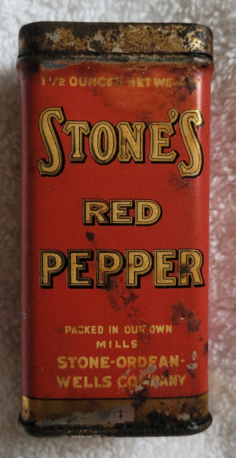 Vintage Stone's Red Pepper Spice Tin Stone Ordean Wells Company Duluth ...