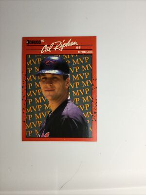 Cal Ripken 1990 Donruss Baseball Card Number BC-18 Rare Yellow Dot On ...