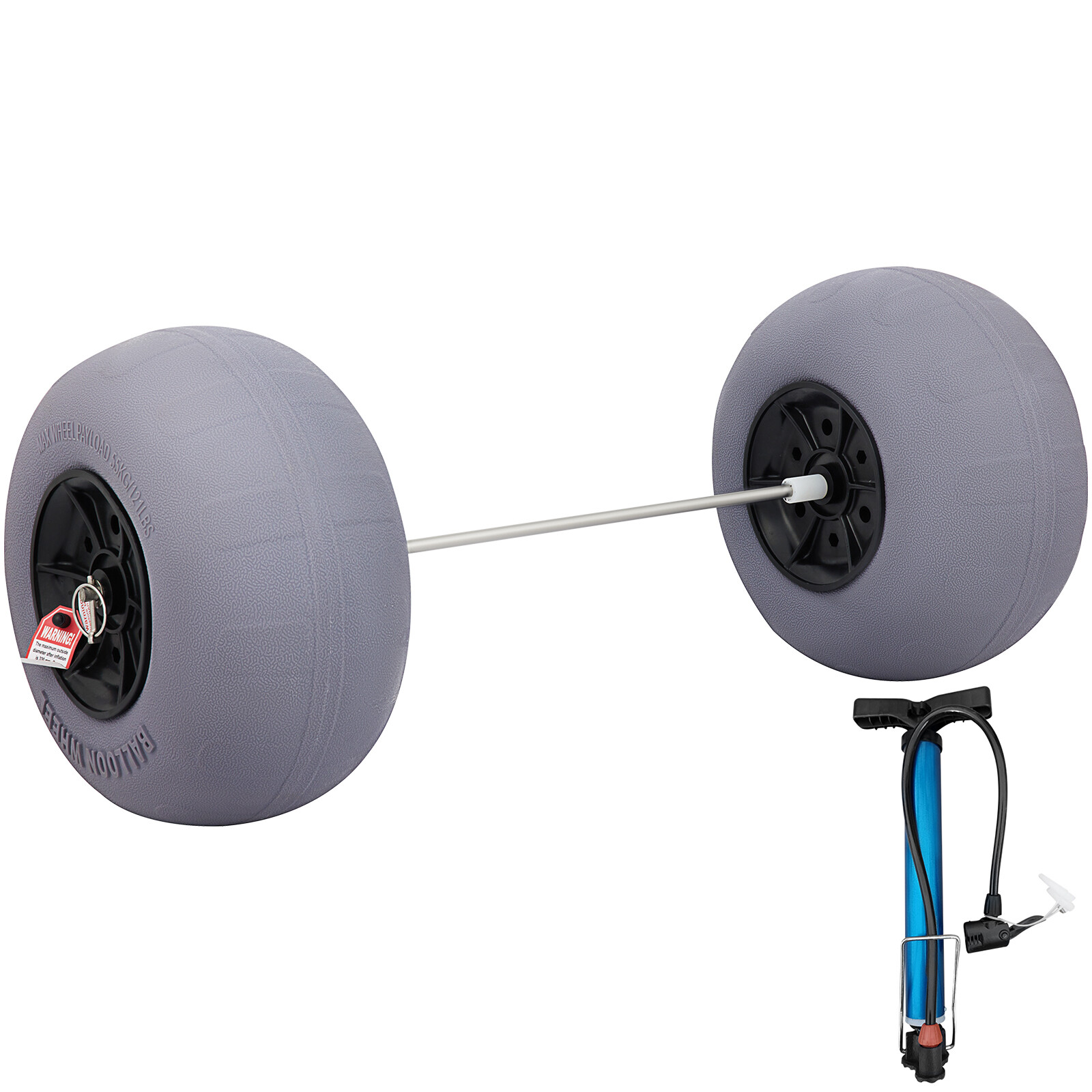Beach Cart Replacement Wheels 13" Big Balloon Tires Axle and Hardware ...