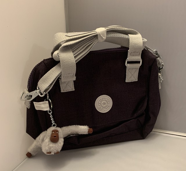 Kipling Ki1091 Zeva Small Satchel Crossbody Handbag Polyester Misty ...