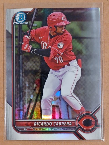 2022 Bowman Draft Chrome Refractor #BDC-139 Ricardo Cabrera Cincinnati ...