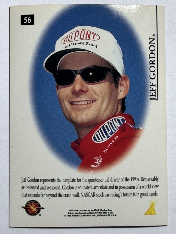 HOF'er JEFF GORDON 1996 Pinnacle Speed Flix CHAMPION IN MOTION Racing ...