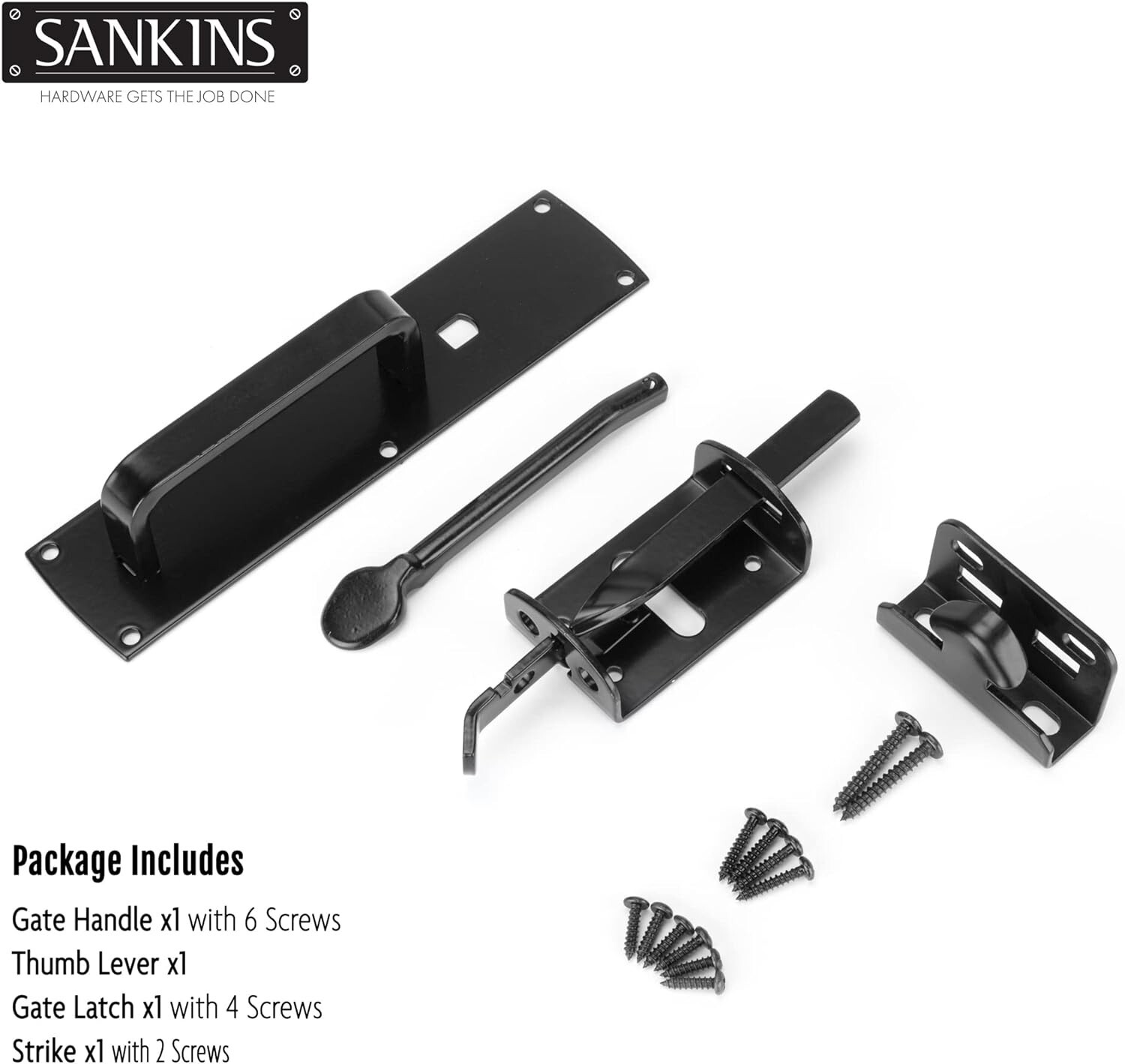 SANKINS Thumb Gate Latch Hardware for Wooden Fence Heavy Duty Self ...