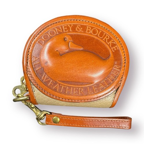 Dooney & Bourke Big Duck Coin Purse All Weather Leather Vintage RARE | eBay