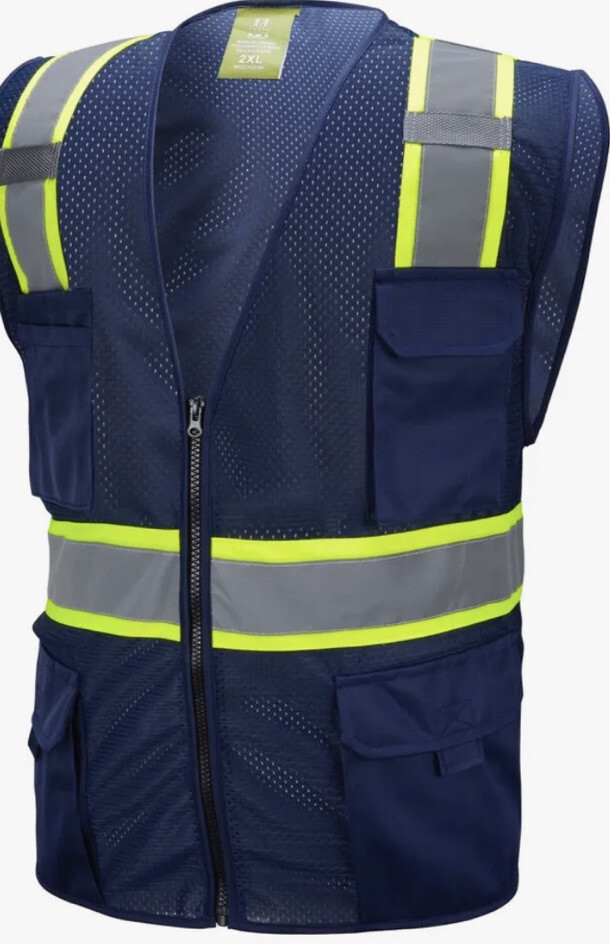 LOS ANGELES DODGERS NAVY BLUE REFLECTIVE SAFETY VEST W/WHITE LOGO “ANY ...