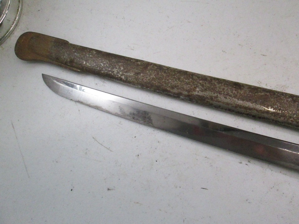 RUSSO JAPANESE HIGH GRADE OFFICERS SAMURAI SWORD SIGNED TWICE OVER 300 ...