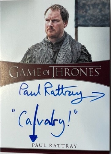 Paul Rattray Inscription Autograph from Game of Thrones Complete Series ...