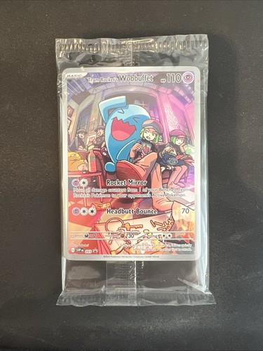 TEAM ROCKETS WOBBUFFET 203 BLACK STAR PROMO SEALED DESTINED RIVALS PACK ...