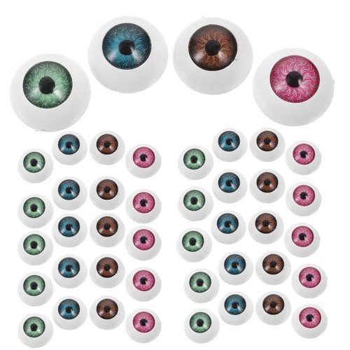 40 Pcs Acrylic Fake Eyes Simulated Puppet Plastic Eyeball Props for ...