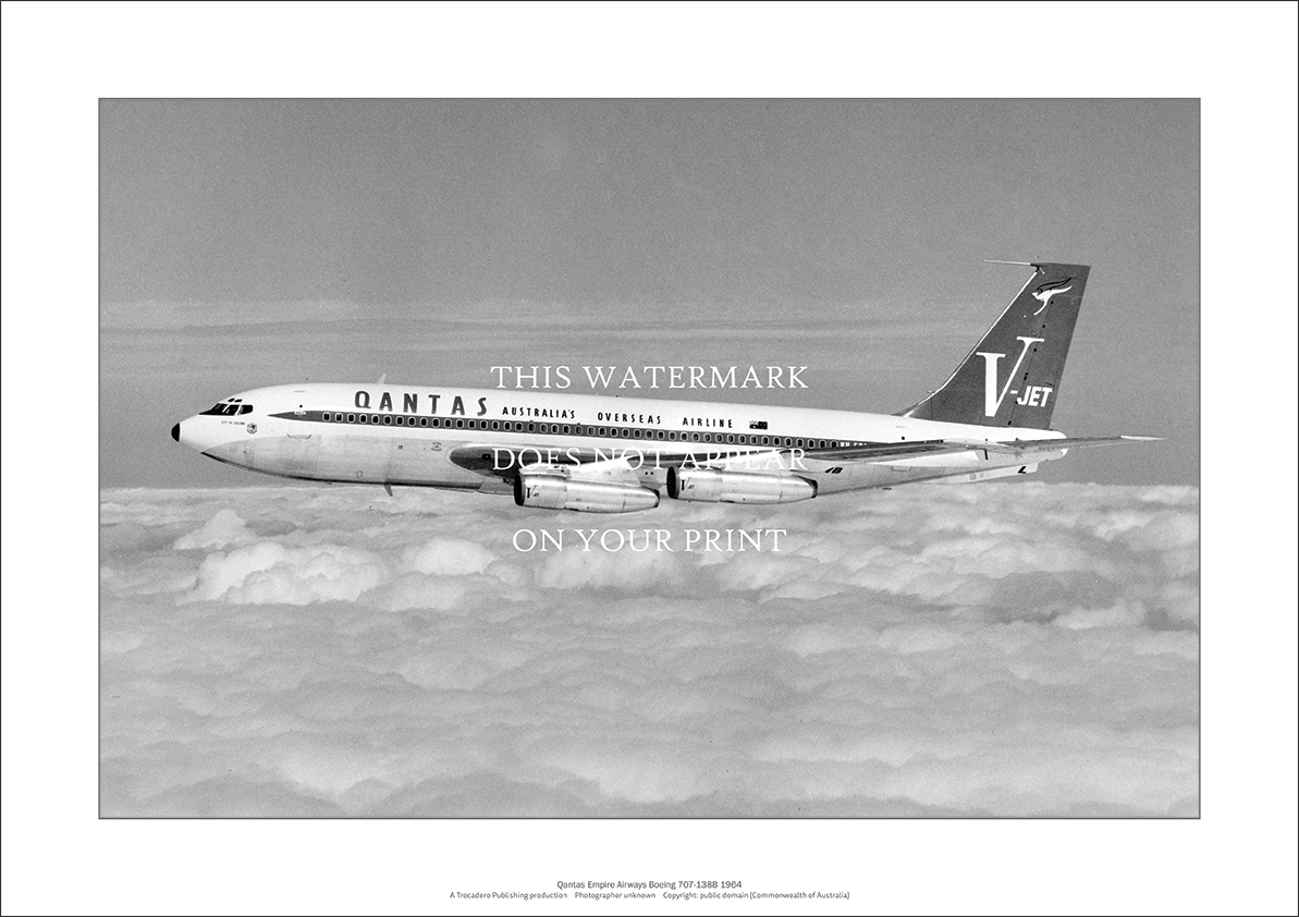 Qantas Airways Boeing 707-138B A3 Art Print – V-Jet – 42 x 29 cm Poster ...