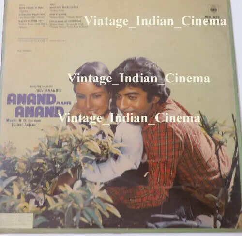 Anand Aur Anand 1984 Dev Anand R. D. Burman Bollywood Rare Vinyl LP 12 ...