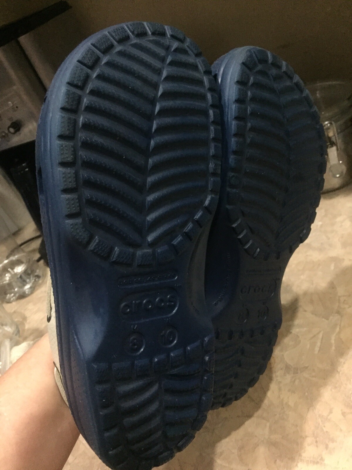 RARE Leather Blue Crocs Islander Pitcrew Sport Boat S… - Gem