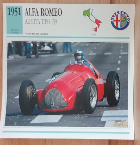 ALFA ROMEO ALFETTA TIPO 159 CARTE EDITION ATLAS AUTO VOITURE | eBay