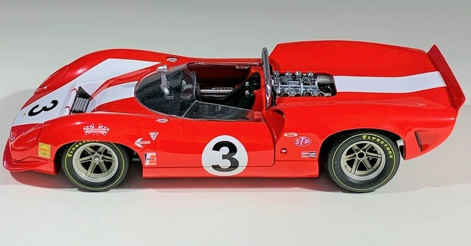Race Car Le mans Hot Rod Built Metal Model Promo Carousel Red1:18 24 12 ...