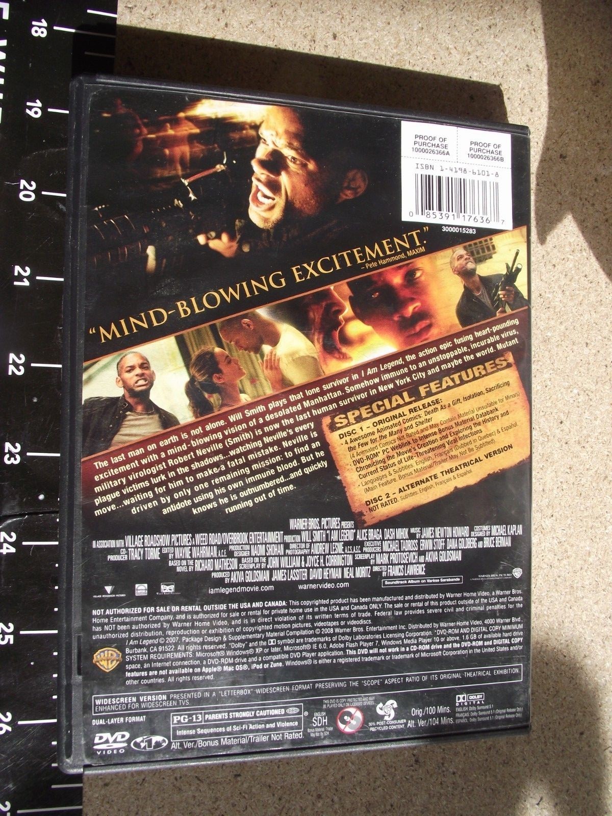 I Am Legend (2 DVDs 2008, Widescreen) - Will Smith, Alice Brega, Dash ...