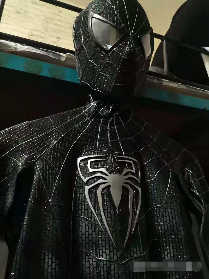 Original Black Venom Toby Spiderman Jumpsuit Costume 3D Web Coating ...
