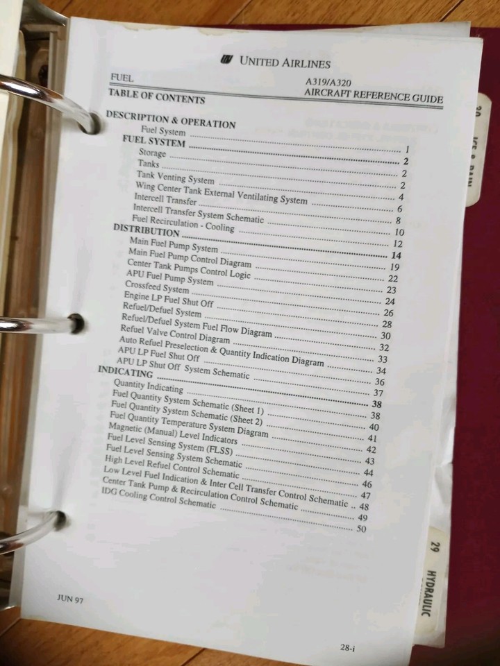 UNITED AIRLINESS A320 AIRCRAFT REFERENCE GUIDE JUN 1997 | eBay