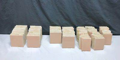Vintage Lot 123 CROWN Ceramic Tan Pink Bathroom Tiles 4x4 Old 158-24B ...
